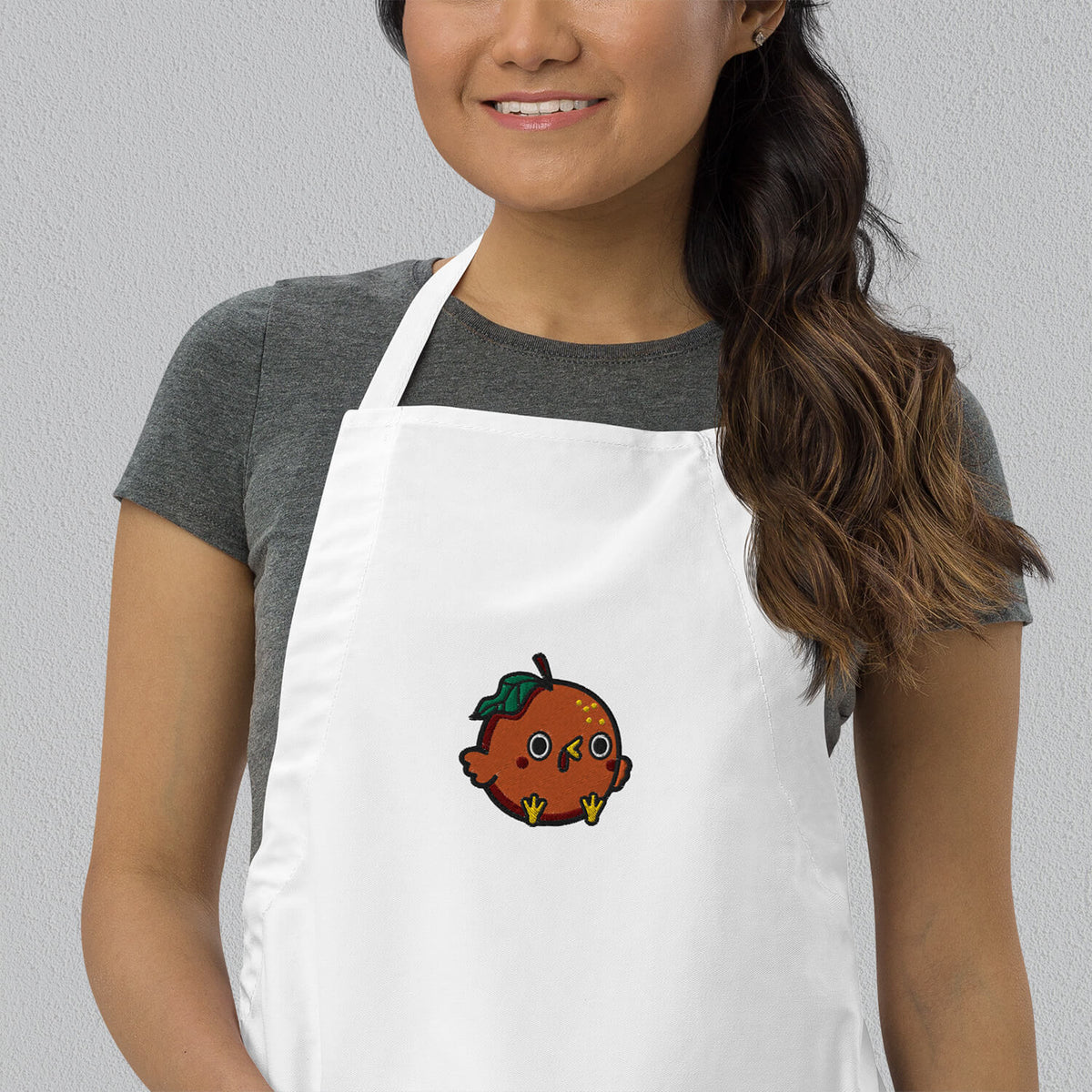 Orange Chicken Embroidered Apron | Shop Ni De Mama Clothing