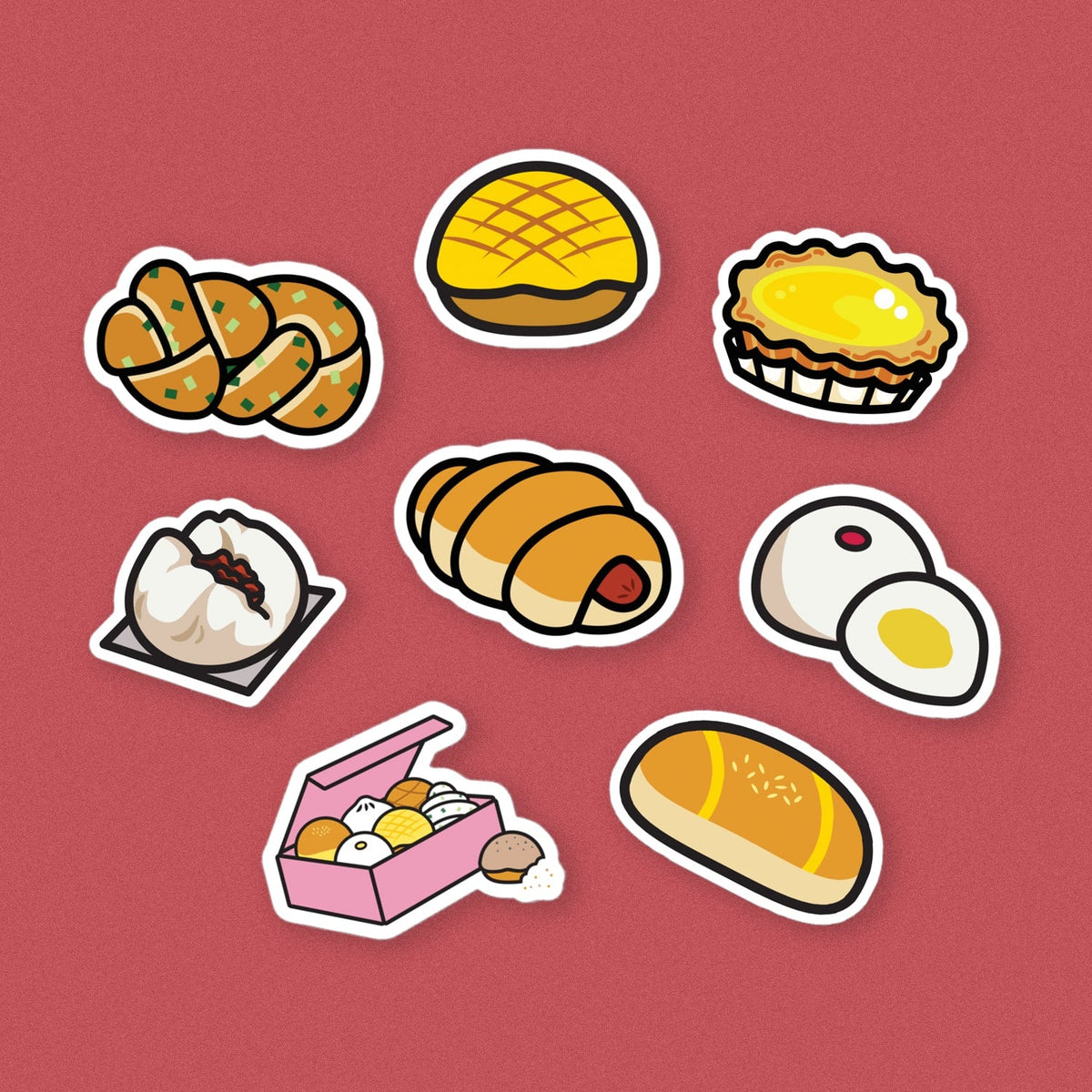 Chinese Bao Vinyl Sticker Set - Shop Bread Bun Stickers – Ni De Mama
