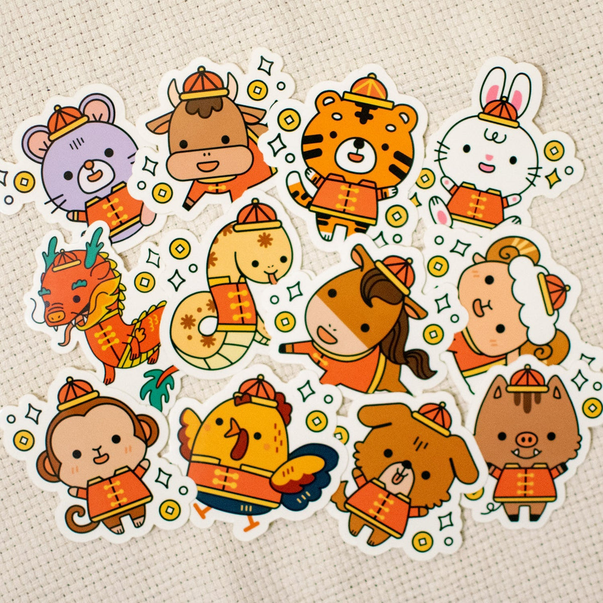 Chinese Zodiac Vinyl Sticker Set - Shop Ni De Mama Now