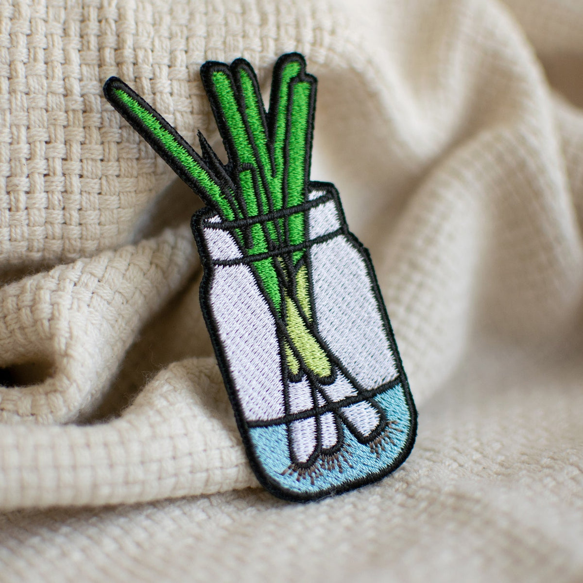 Green Onion Embroidered Patch | Shop Ni De Mama Accessories