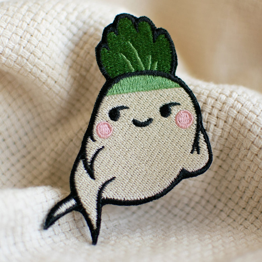 Seductive Daikon Radish Embroidered Patch—Shop Accessories – Ni De Mama